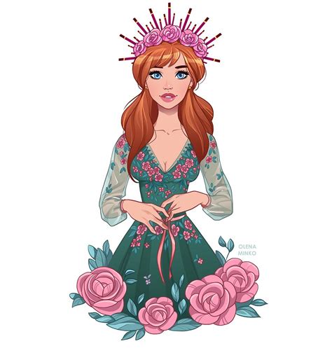 Flower Girl Anna By Olena Minko R Frozen