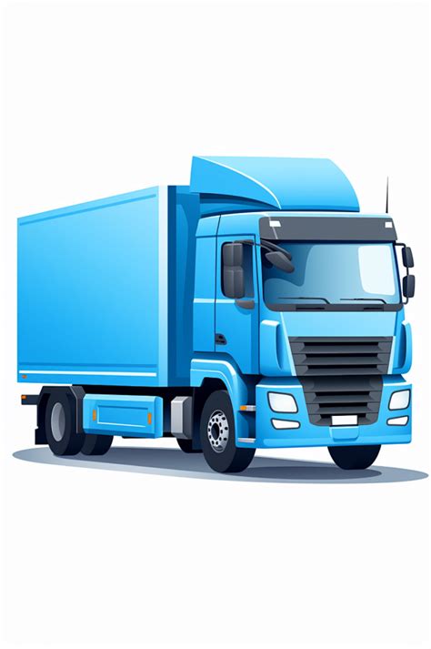 Ai数字艺术货车卡车交通运输工具插画