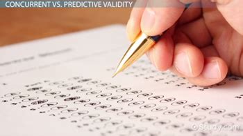 Concurrent Validity Definition Reliability Examples Lesson Study Com