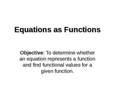 Equations Functions By Allison Cohen Tpt