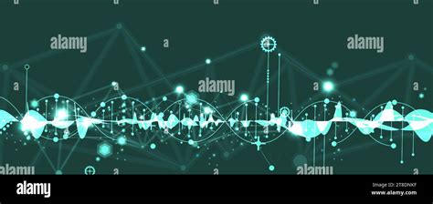 Technology Network Vector Background Science And Technology Presentation Background Big Data