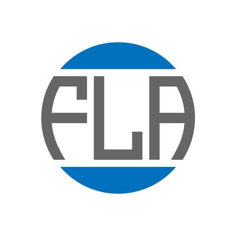 Fla Letter Logo Design On White Background Fla Creative Initials