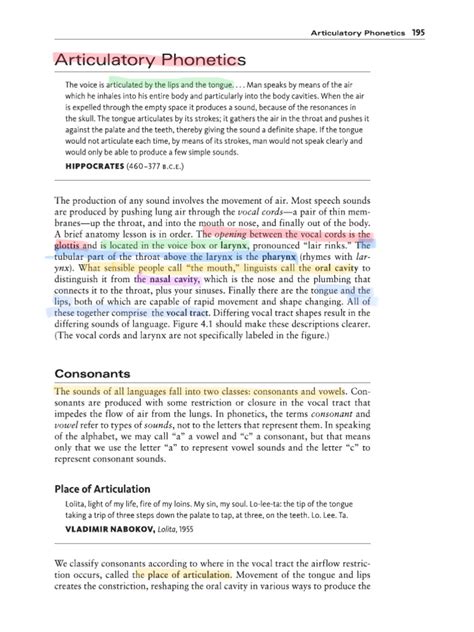 1 Articulatory Phonetics Consonants Pdf
