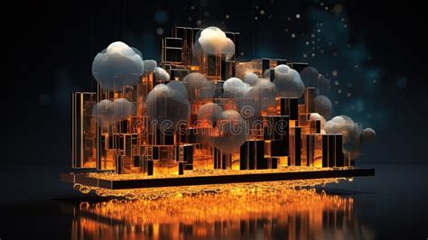 Cloud Shaped Technology Abstraction Connection And Data Storage