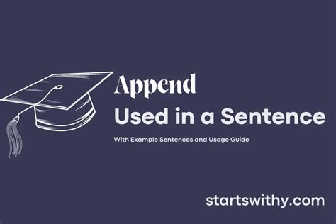 Append In A Sentence Examples 21 Ways To Use Append