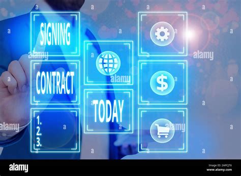 Word Writing Text Signing Contract Business Photo Showcasing The