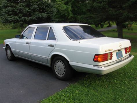 1990 Mercedes Benz 420sel Base Sedan 4 Door 42l Whitegray Leather