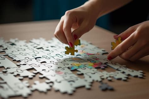 Premium Ai Image A Persons Hands Assembling A Puzzle Representing Problemsolving And Teamwork
