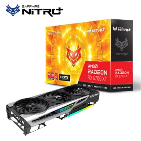 1ใหม่ Sapphire Rx 6700 Xt Rx6700 6700xt Nitro การ์ด Gpu Amd Radeon Rx6700xt 12gb Oc กราฟิก