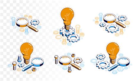 Engineering Idea Concept Set Innovation Invention And Solution Concept