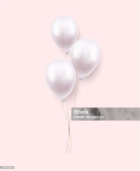 3d 현실적인 흰색 생일 축하 풍선 파티와 축하를 위해 비행 풍선에 대한 스톡 벡터 아트 및 기타 이미지 풍선 흰색 디지털 생성 이미지 Istock