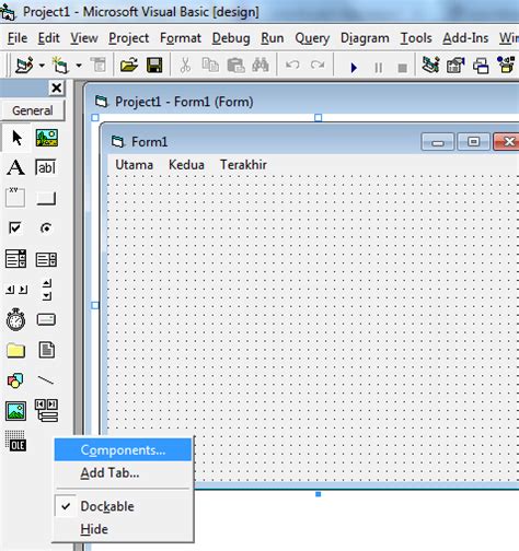 cara membuat form pencarian divisual basic