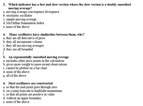 Solved 3 Which Indicator Has A Fast And Slow Version Where