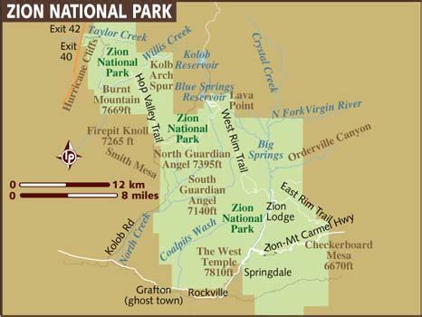 Zion National Park Map And Guide