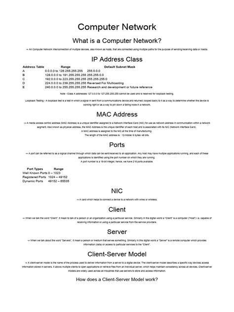 Computer Network Notes Pdf