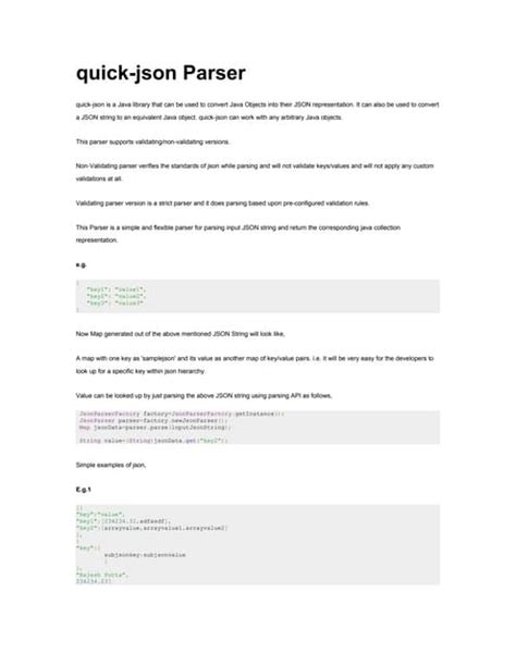 Quick Json Parser Pdf