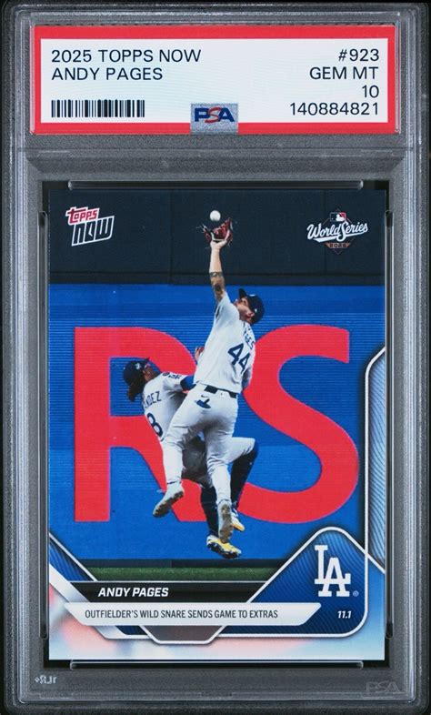 2025 Topps Now Andy Pages 923 Dodgers World Series Kike Hernandez