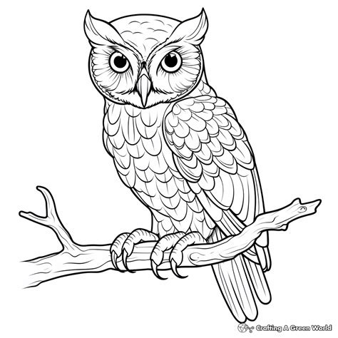 Realistic Owl Coloring Pages Realistic Owl Face Coloring Page Easy