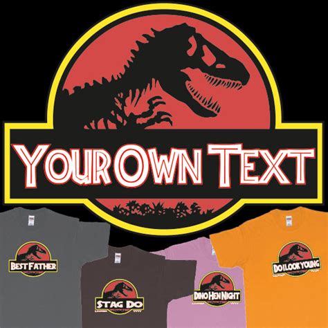 Jurassic Park The Classic Movie Logo Custom T Shirt Custom Tshirt