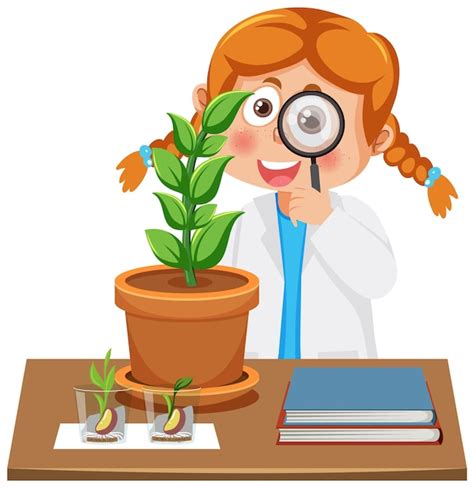 Premium Vector Scientist Girl Doing Science Experiment