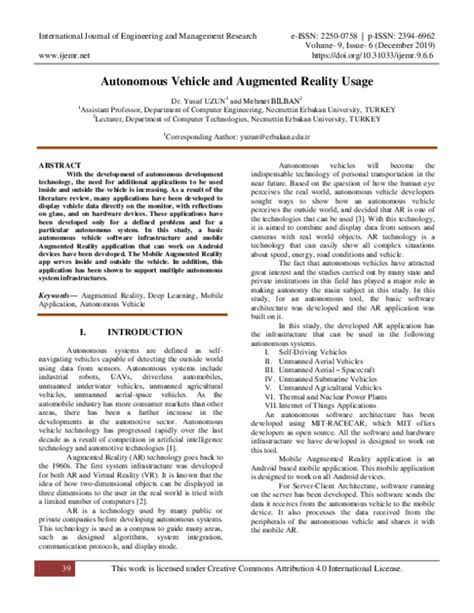 pdf autonomous vehicle and augmented reality usage