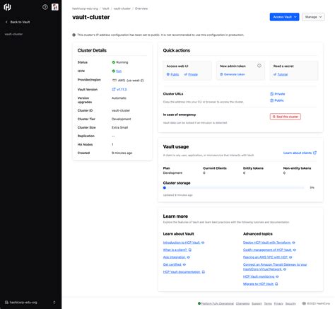 Create A Vault Cluster On Hcp Vault Hashicorp Developer