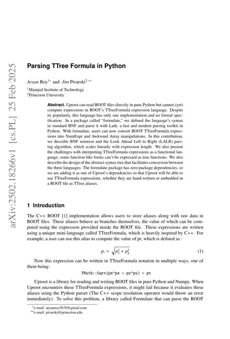 Pdf Parsing Ttree Formula In Python
