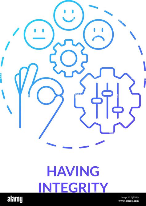 Having Integrity Blue Gradient Concept Icon Stock Vector Image And Art