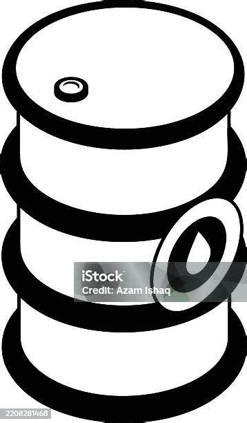 유체 배럴 아이소 메트릭 개념 미국 갤런 벡터 개요 아이콘 디자인 석유 및 가스 산업 기호 탄화수소 에너지 부문 기호 서비스 및 공급 일러스트 개발에 대한 스톡 벡터 아트