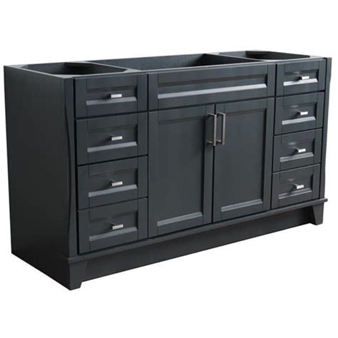 60 In Single Sink Vanity With Cabinet Dark Gray