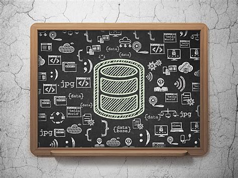 database concept database on digital background symbol digital big
