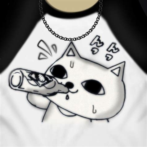 Free Roblox T Shirt ★ Black Plain Gato Cat Tee W Chain 🎵⛓ ω Roblox Shirt Roblox T