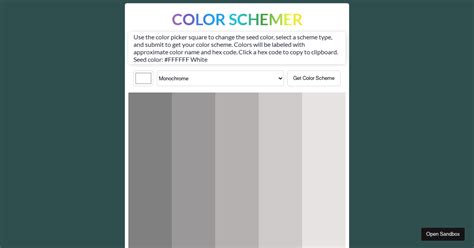 Colorpicker Codesandbox