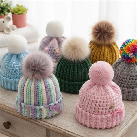 Crochet Pattern Puff Stitch Hat Crochet Pattern Worsted Beanie 6