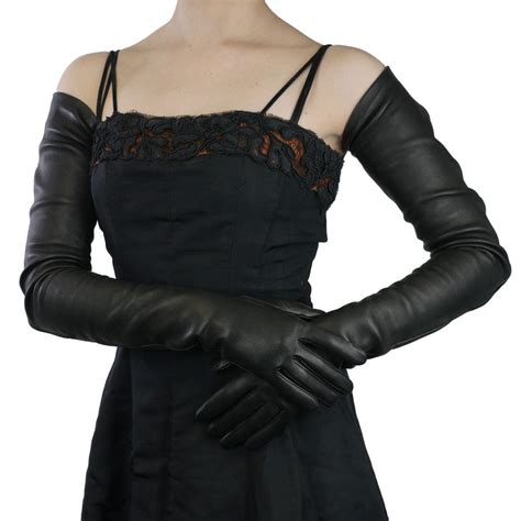 Long Leather Gloves For Women Bridal Debutante Opera Length Formal