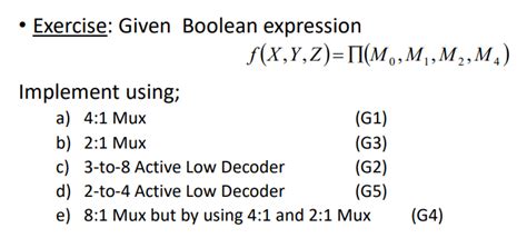 Solved • Exercise Given Boolean Expression