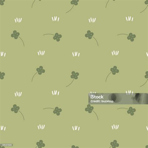 녹색 배경에 네 잎 클로버 토끼풀과 원활한 반복 패턴 세인트 패트릭의 하루 3월에 대한 스톡 벡터 아트 및 기타 이미지 3월 St Patricks Day 개념