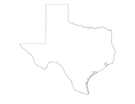 Printable Outline Of Texas
