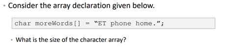 Solved Consider The Array Declaration Given Below Char Chegg