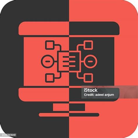 Mind Map Red Inverse Icon Stock Illustration Download Image Now