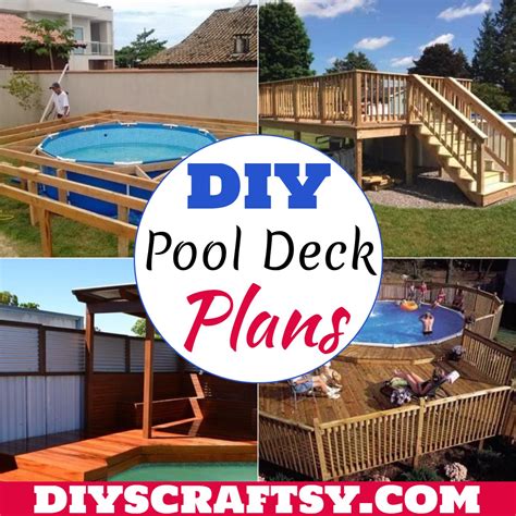 16 Diy Pool Deck Plans For Different Type Of Pools Diyscraftsy