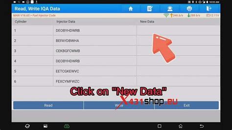 Launch X431 Pad V Elite Operate Injector Coding Function On Man Truck