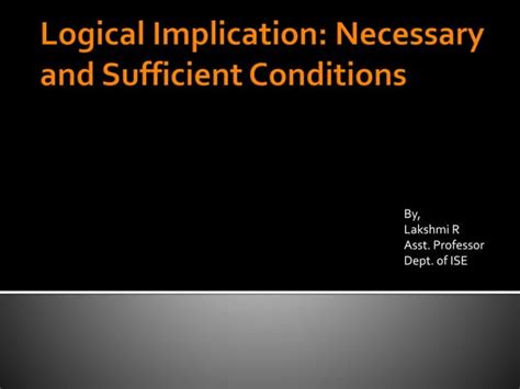 logical implication necessary and sufficient conditions pdf chemistry science