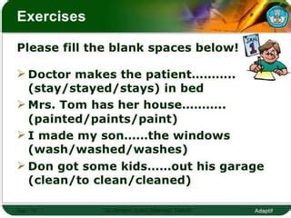 Causative Verbs English Structure PPT