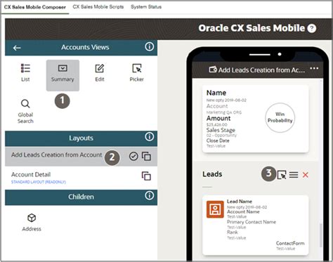 How Do I Enable The Creation Of A Lead From An Account In Oracle Cx Sales Mobile