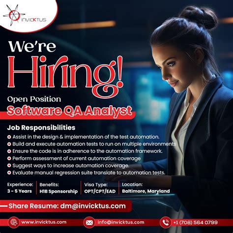 Invicktus On Linkedin Softwareqa Softwareqaanalyst Qaanalyst Qajobs Jobsinusa Usajobs