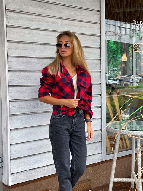 Сорочка байкова у клітинку Dressberry — інтернет магазин жіночого одягу українського виробництва