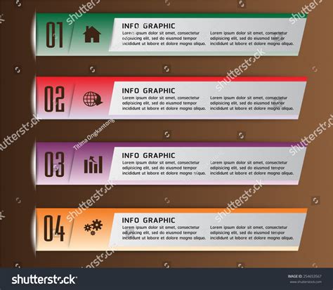 Colorful Modern Text Box Template Website Stock Vector Royalty Free