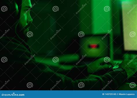 Serious Man Hacking Database Stock Image Image Of Horizontal Data 143725145