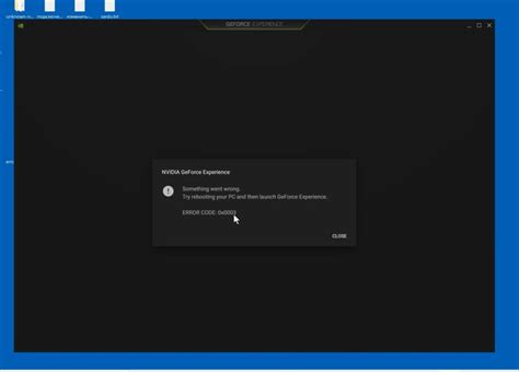 Nvidia Geforce Experience Error Code 0x0003 On Windows 11